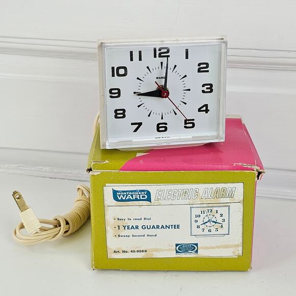 Vintage | Accents | Vintage Electric Alarm Clock New In Box Works ...